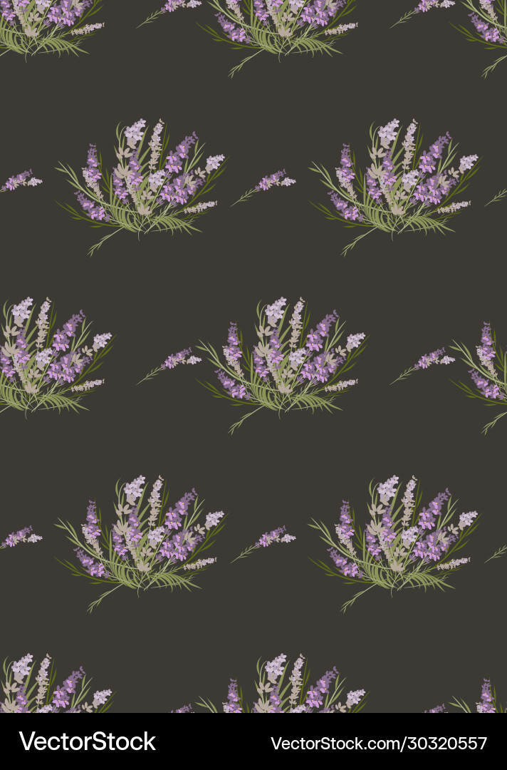 Floral lavender retro vintage background Vector Image