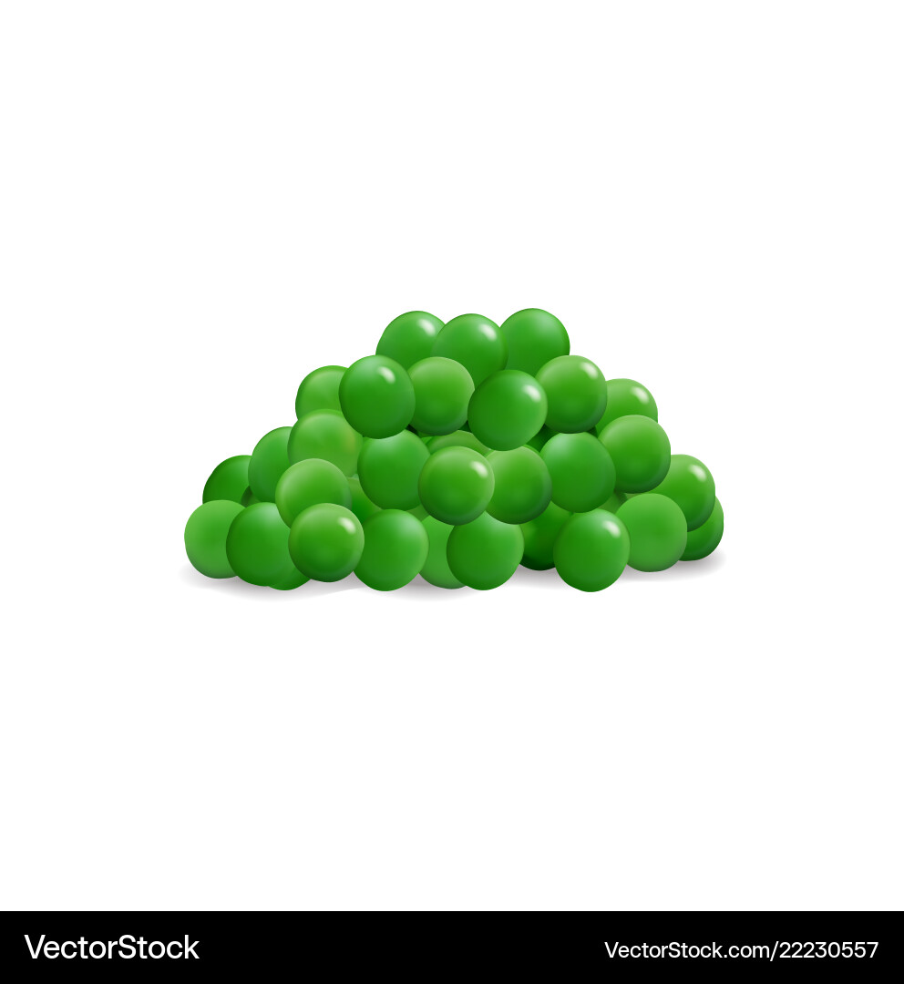 Green peas isolated on the white background Vector Image