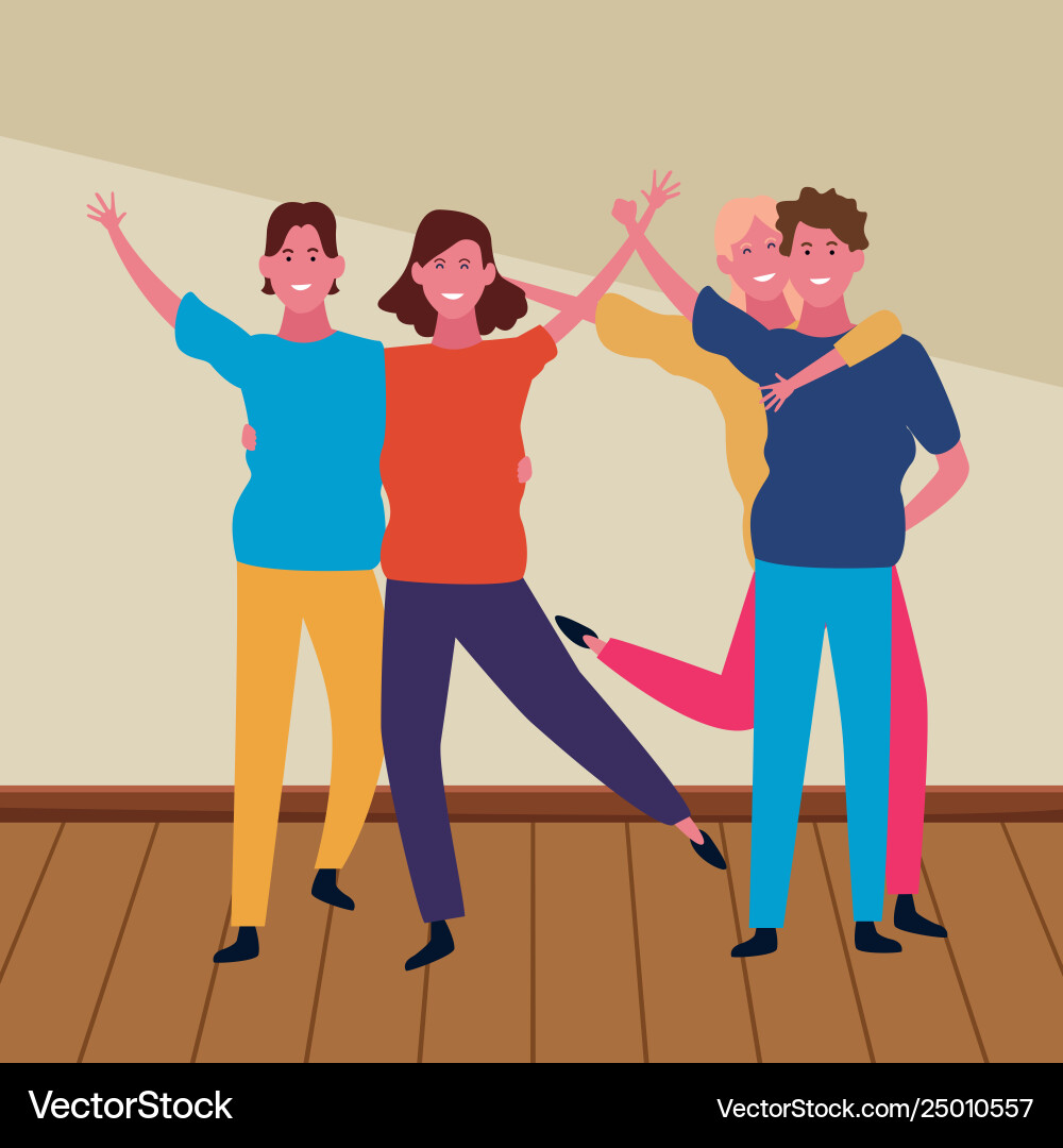People friends cartoon Royalty Free Vector Image