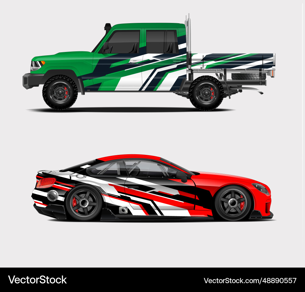 Psychology colon car wrap design Royalty Free Vector Image