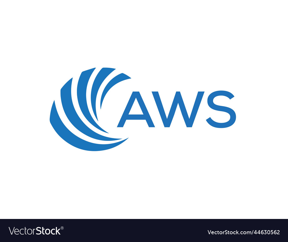 Aws abstract business growth logo design on white Vector Image