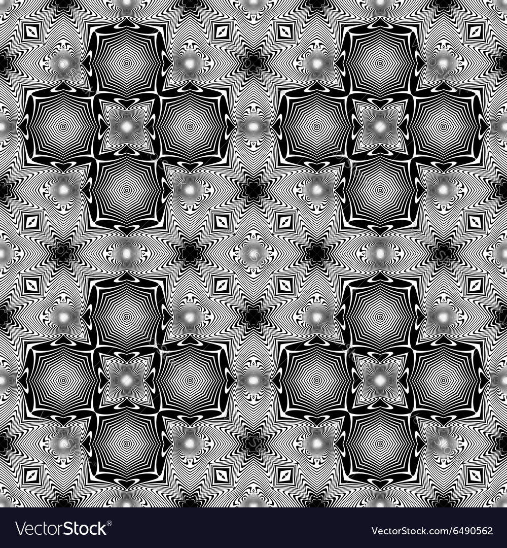 Design seamless monochrome geometric pattern Vector Image