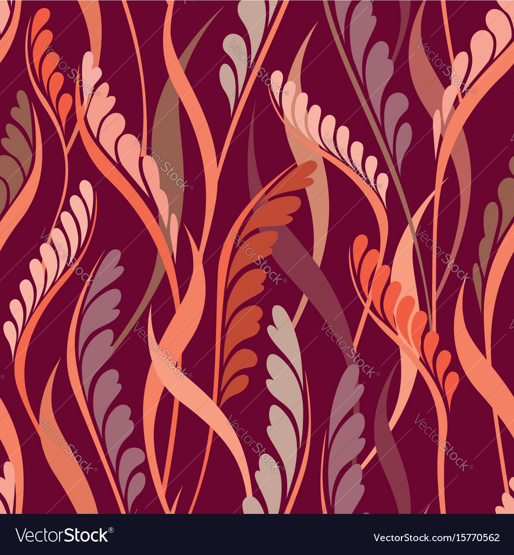 Floral seamless pattern leaves background Vector Image