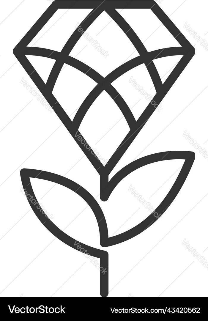Flower leaf crown logo icon brand identity Vector Image