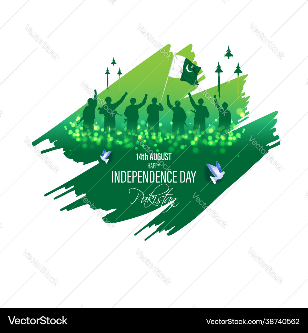 For pakistan independence day-14 august Royalty Free Vector