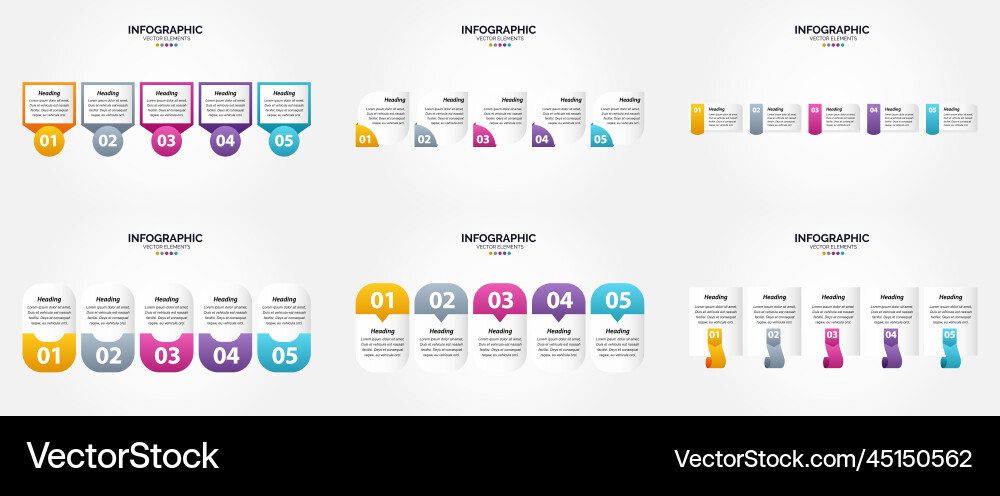 In this set are ideal for creating infographics Vector Image
