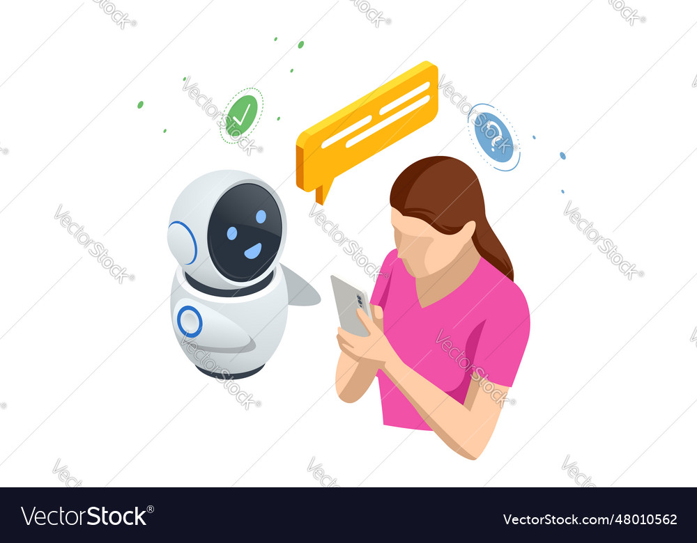 Isometric artificial intelligence knowledge Vector Image