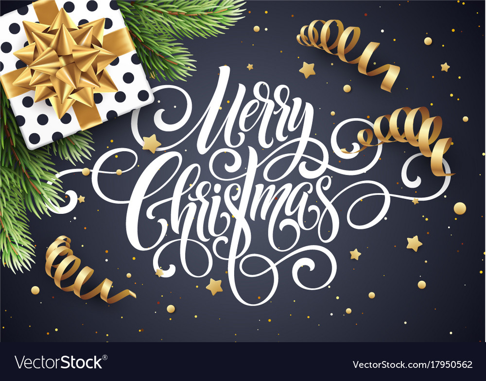 Merry christmas handwriting script lettering Vector Image Merry christmas handwriting script lettering Vector Image