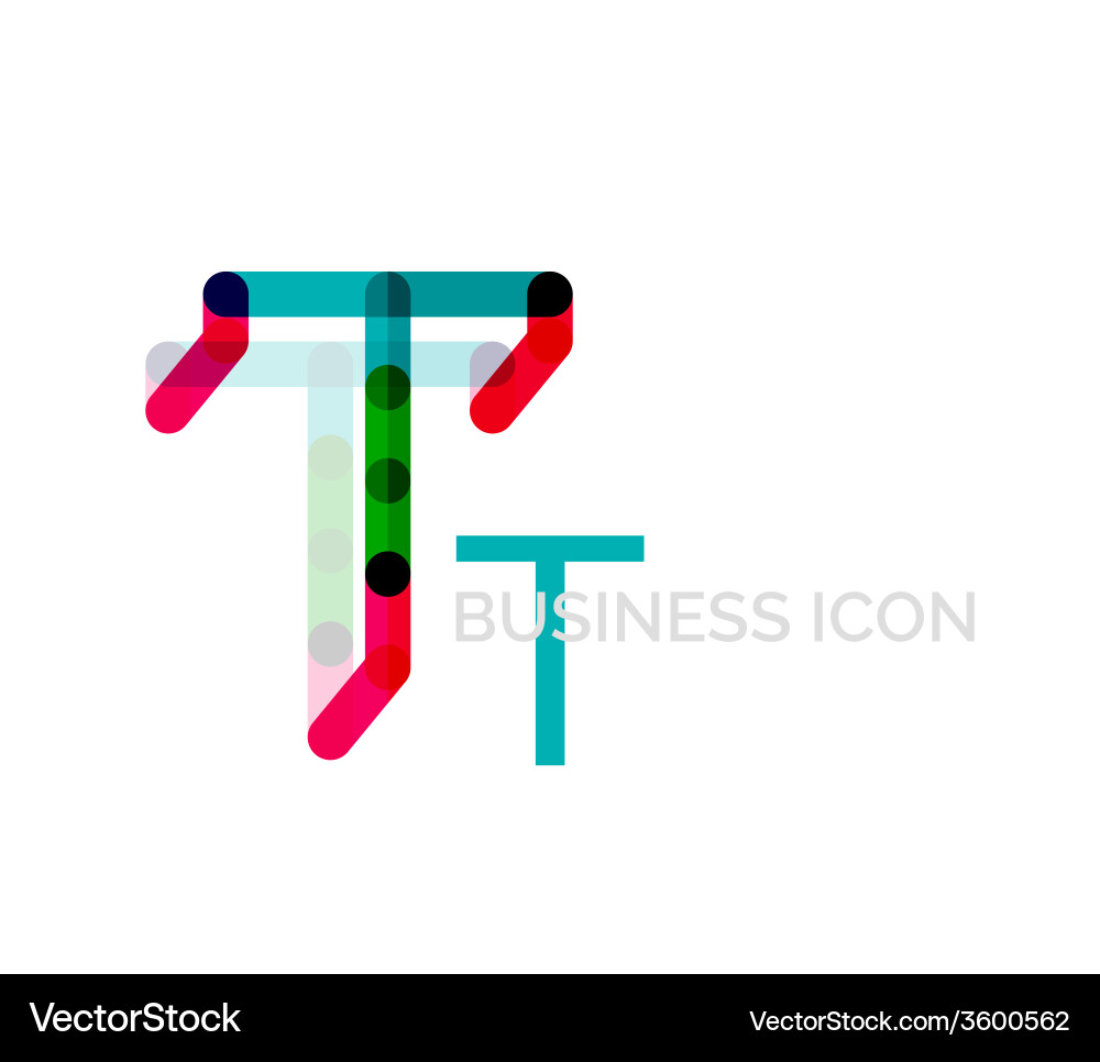 Minimal t font or letter logo design Royalty Free Vector