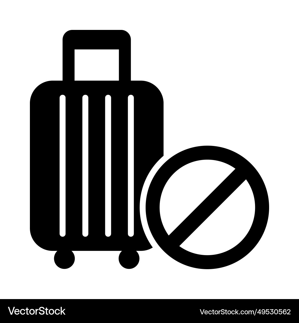 No travelling glyph icon for personal Royalty Free Vector