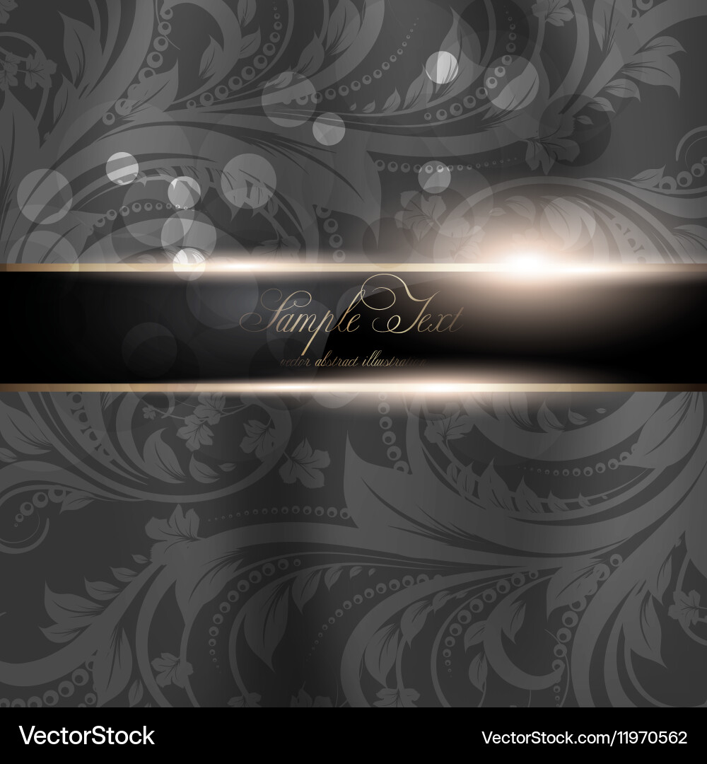 Seamless dark grey floral spring wallpaper Vector Image