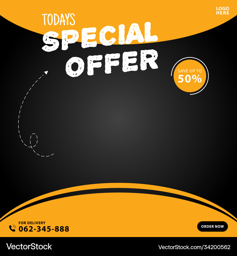 Social media promotion design template Royalty Free Vector