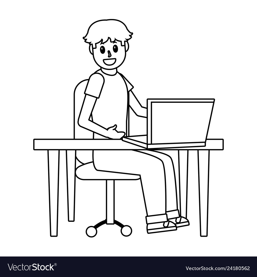 Young man cartoon Royalty Free Vector Image - VectorStock