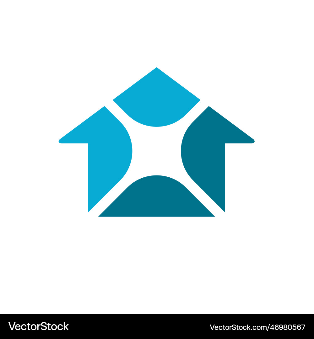 Abstract house logo template home logo with spark Vector Image
