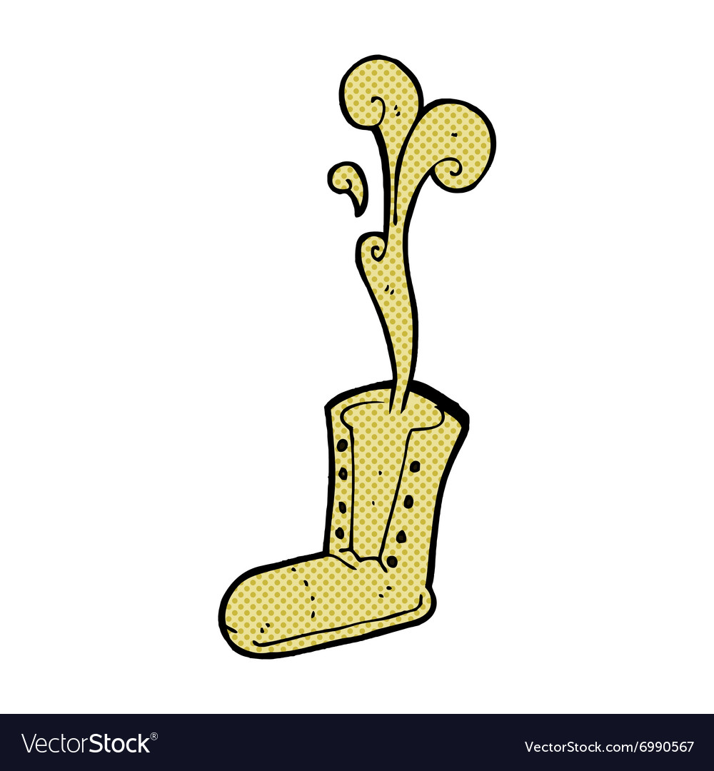 Comic cartoon old boot Royalty Free Vector Image