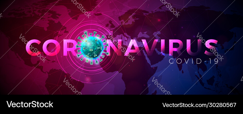 Covid19-19 coronavirus outbreak design with virus Vector Image