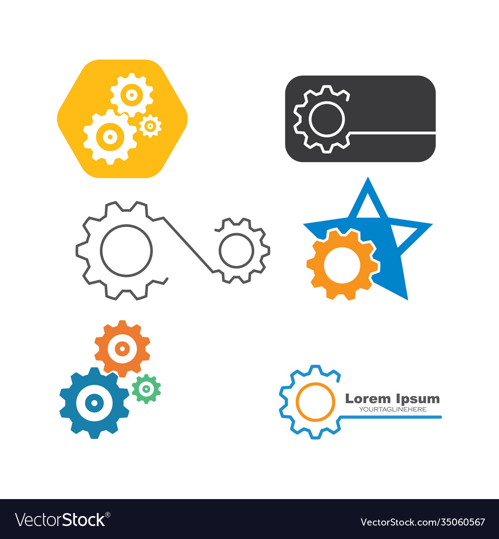 Gear template icon Royalty Free Vector Image - VectorStock
