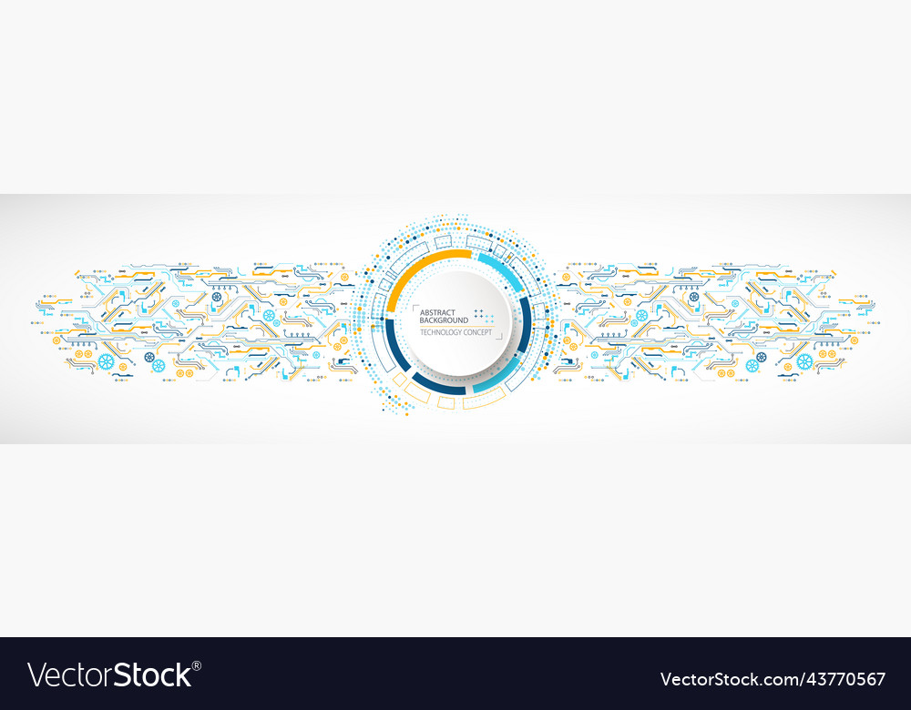 Hi-tech digital technology and engineering theme Vector Image
