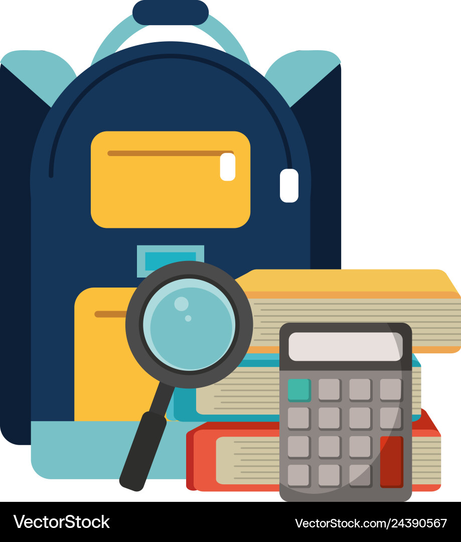 School utensils and supplies Royalty Free Vector Image