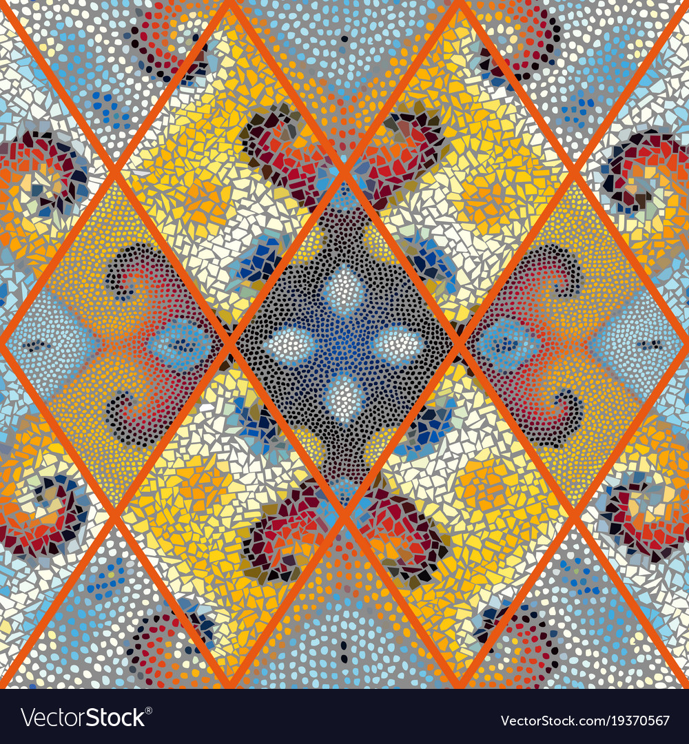 Seamless mosaic pattern Royalty Free Vector Image