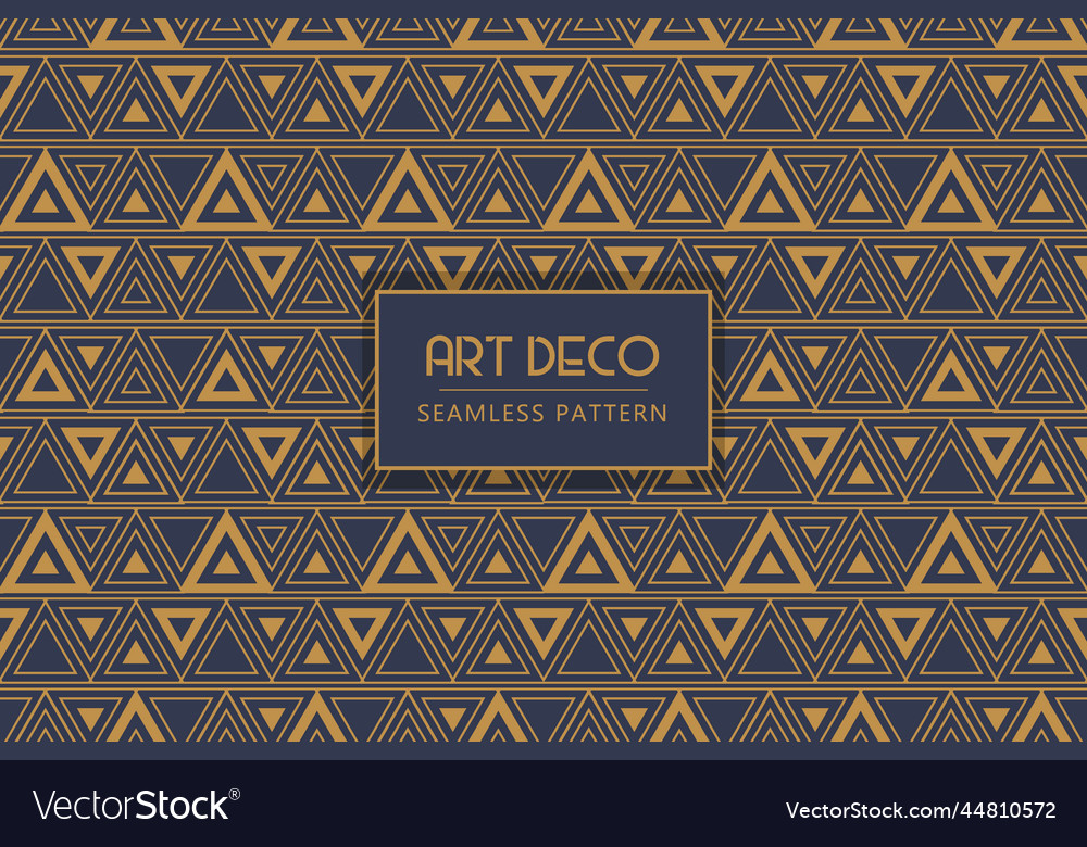 Art Deco Triangle Geometric Shapes Pattern Vector Image