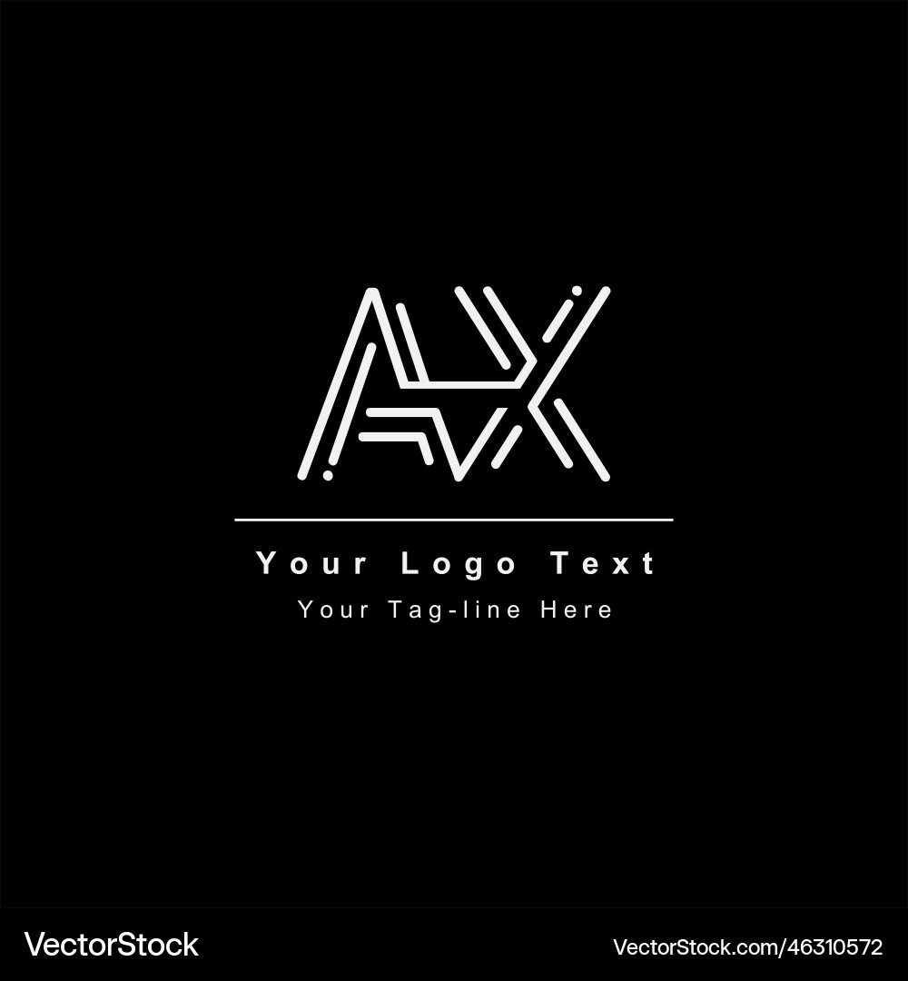 Ax or xa letter logo unique attractive creative Vector Image