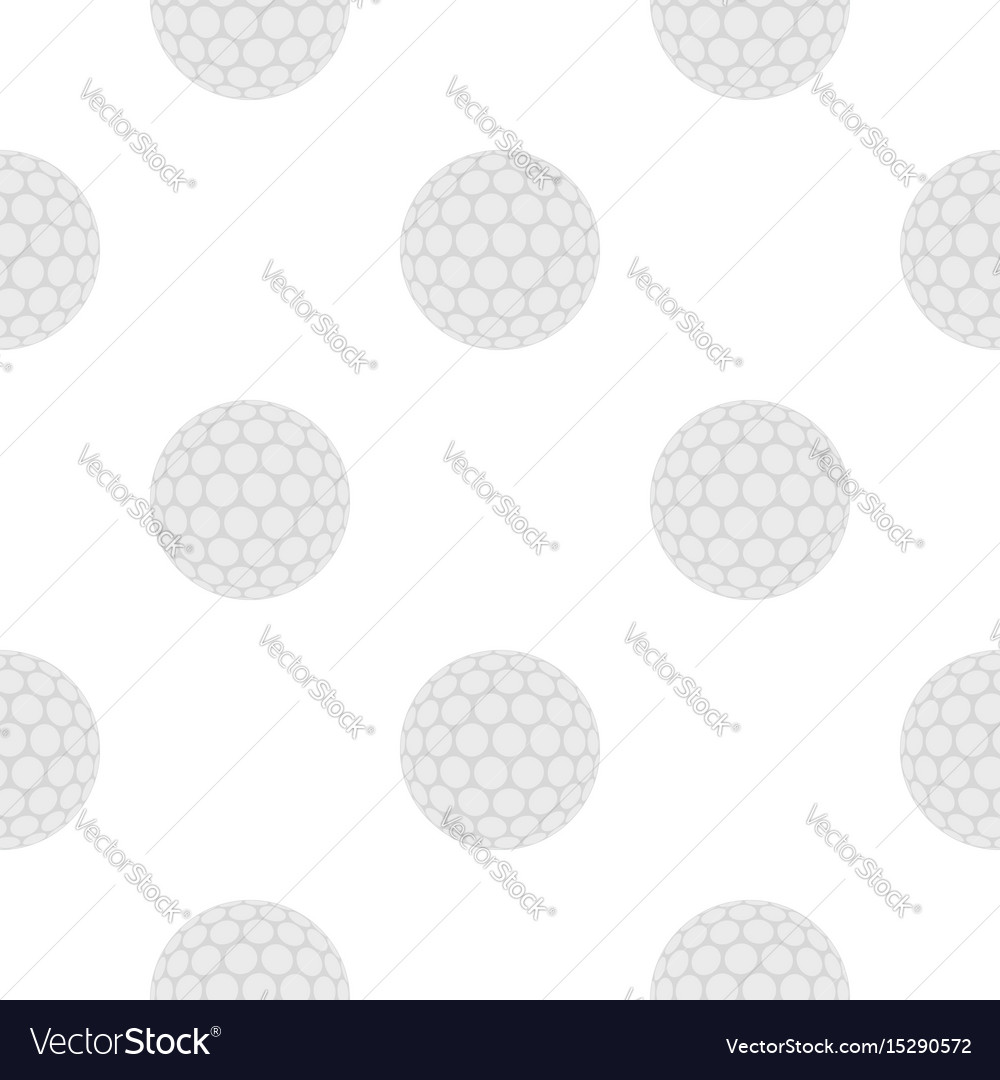 Ball for playing golf pattern flat Royalty Free Vector Image