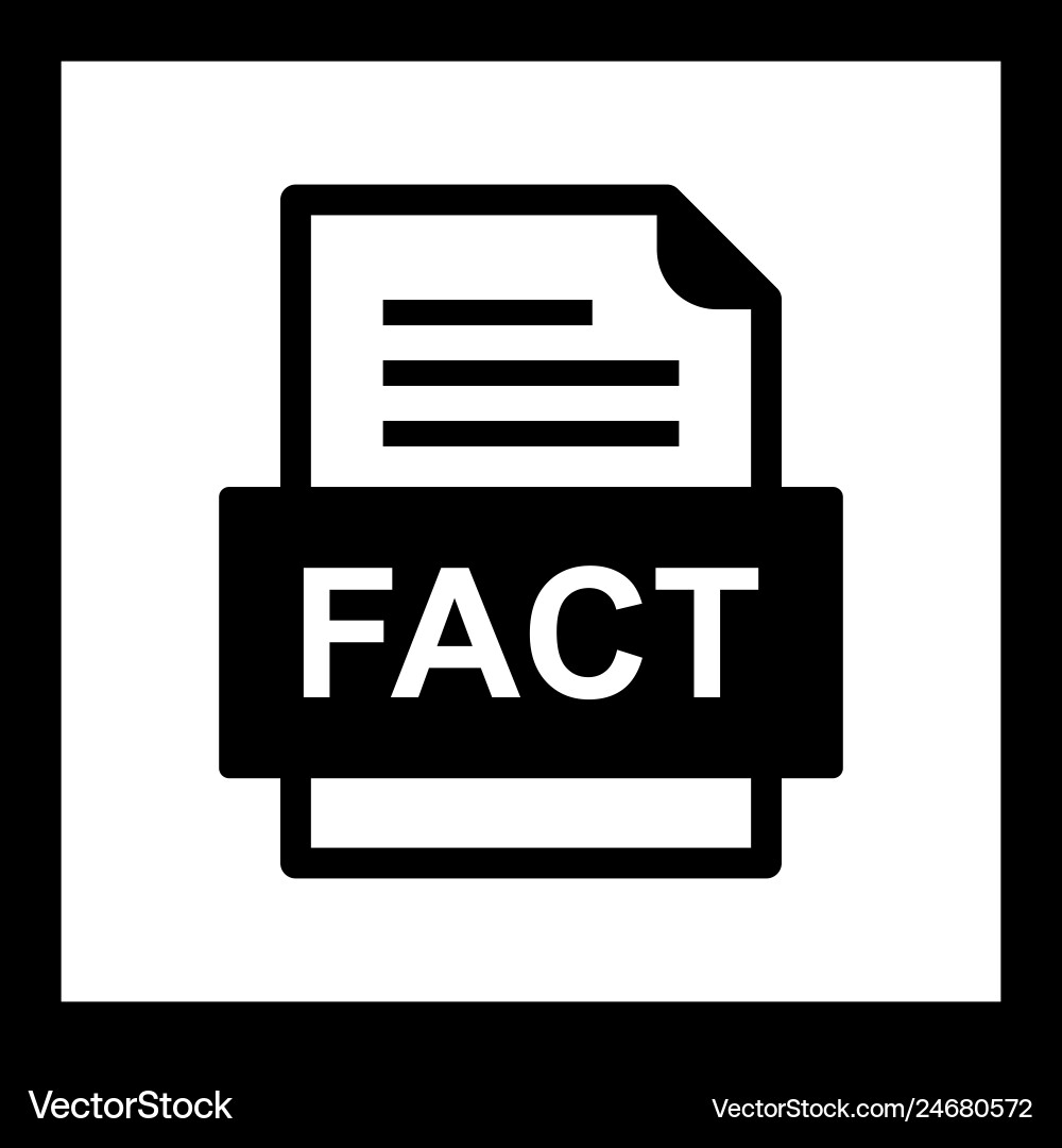 Fact file document icon Royalty Free Vector Image