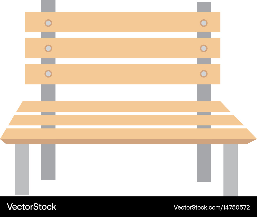Park chair isolated icon Royalty Free Vector Image