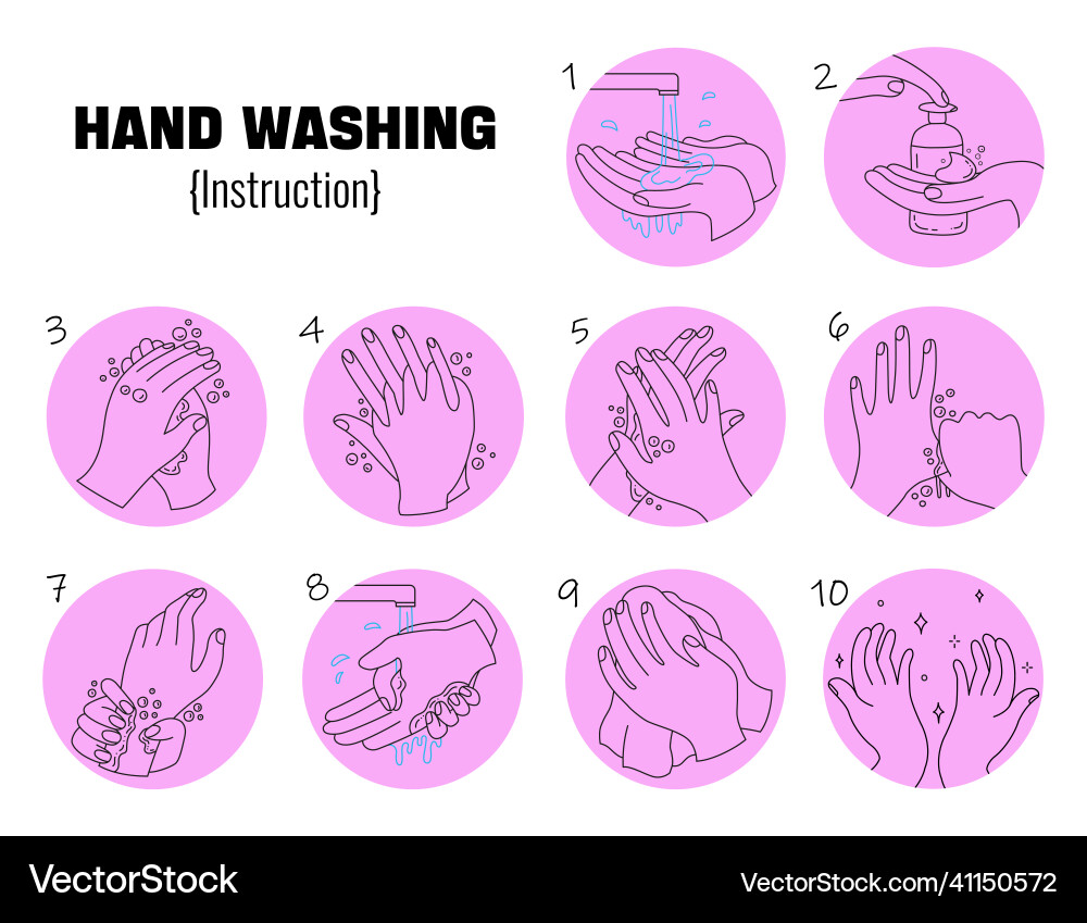 Personal hygiene disease prevention Royalty Free Vector