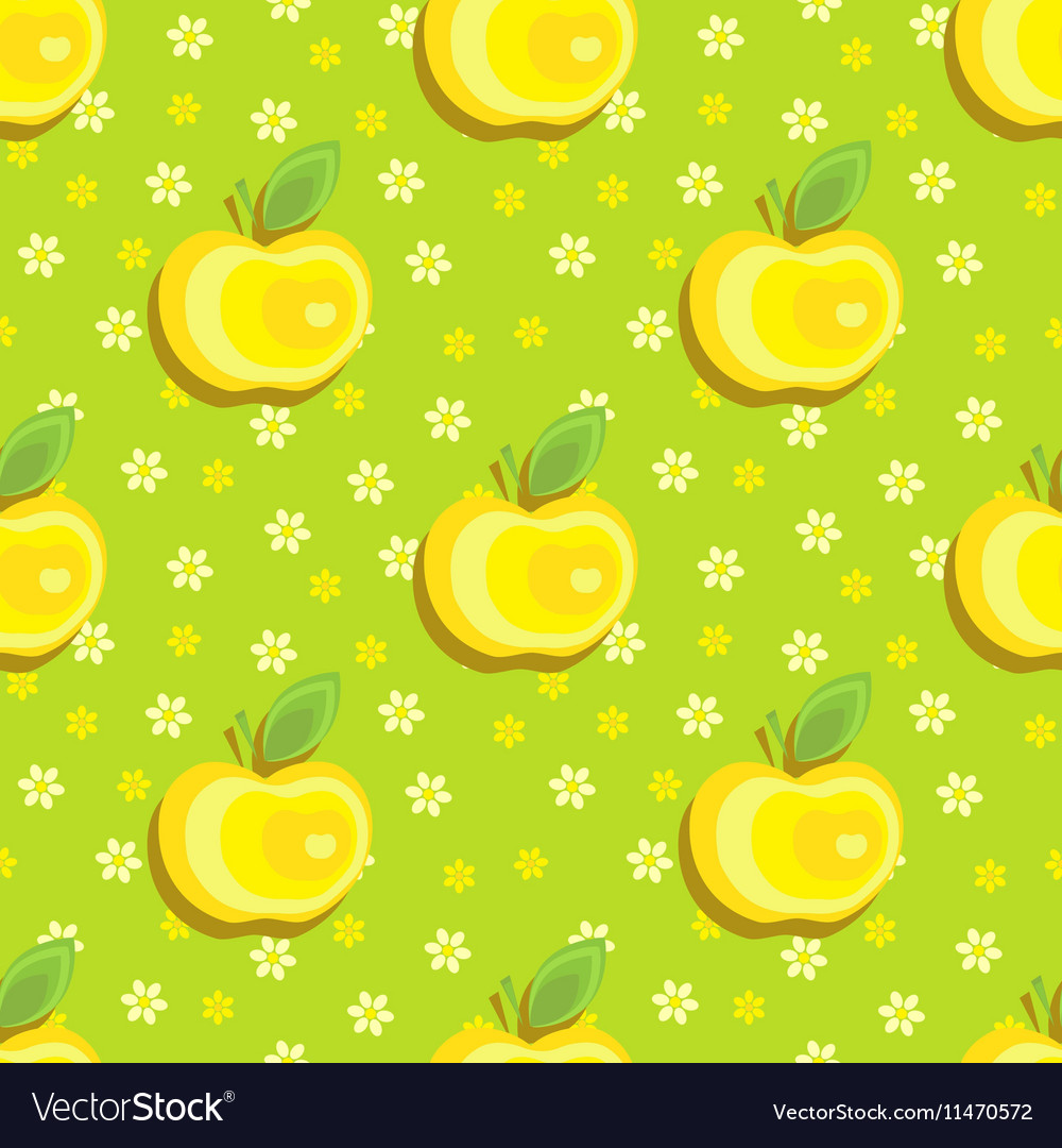 Seamless apple background pattern Royalty Free Vector Image