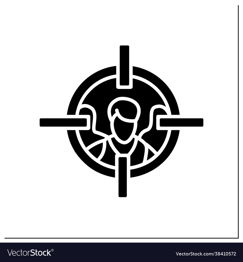 Target audiences glyph icon Royalty Free Vector Image Target audiences glyph icon Royalty Free Vector Image