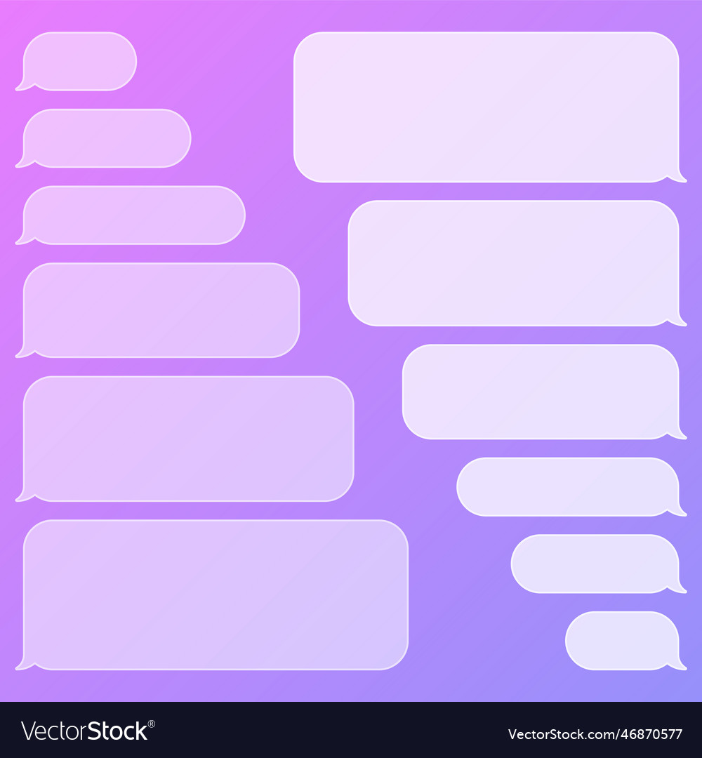 Blank transparent various message bubbles Vector Image