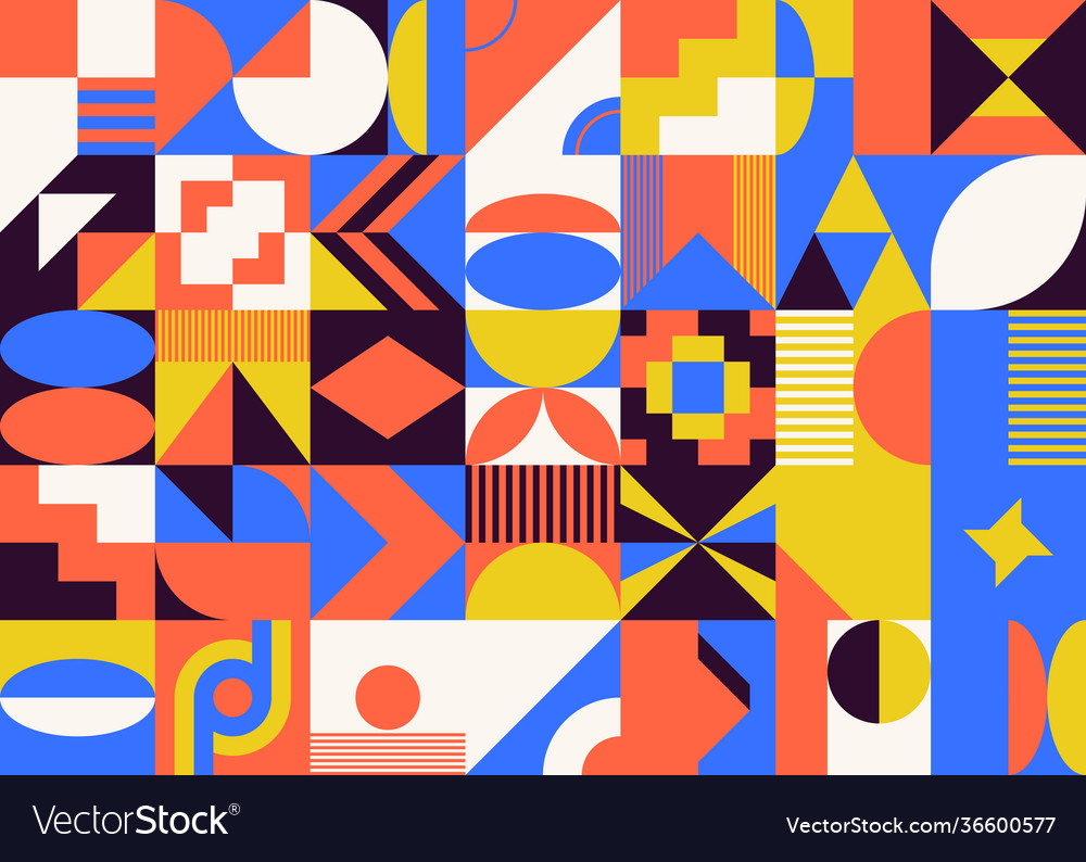 Colorful geometric pattern design Royalty Free Vector Image