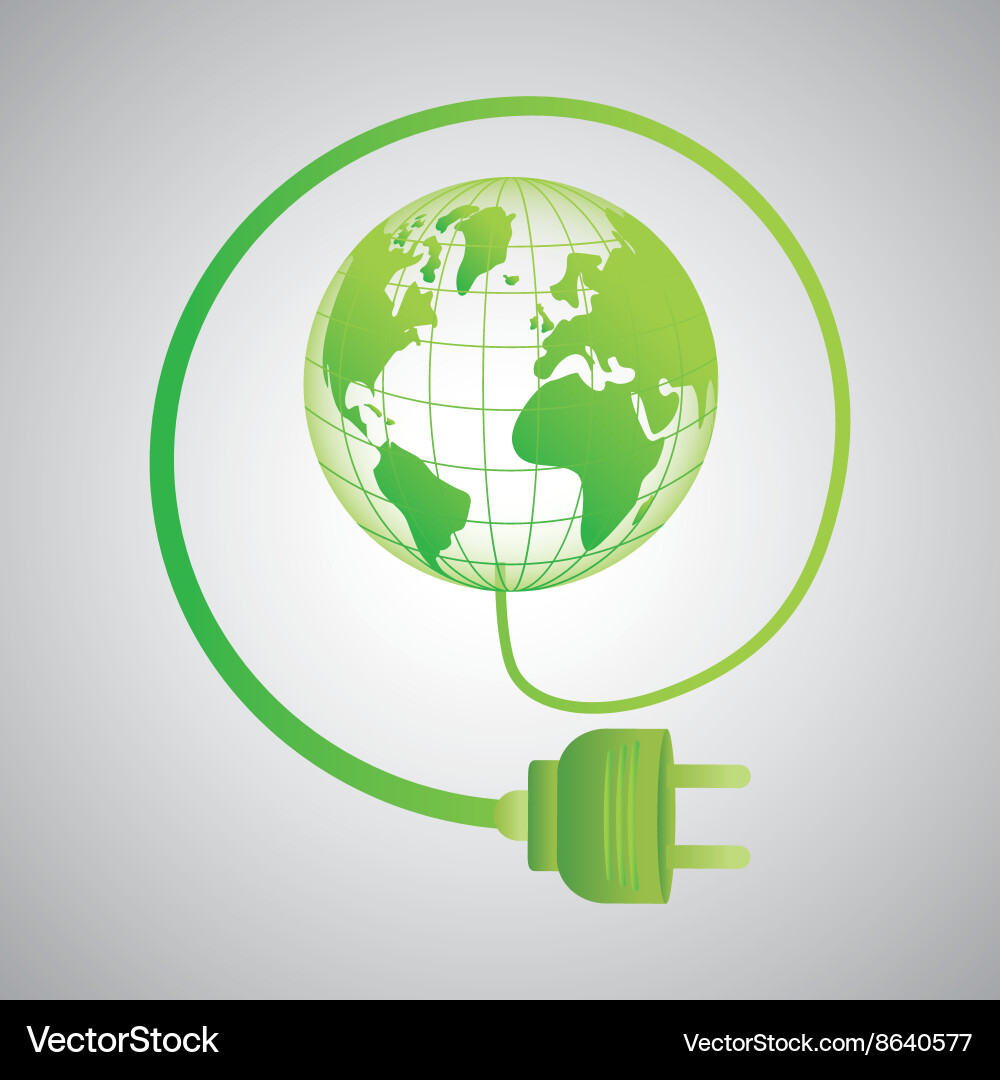 Ecology design protection icon green concept Vector Image