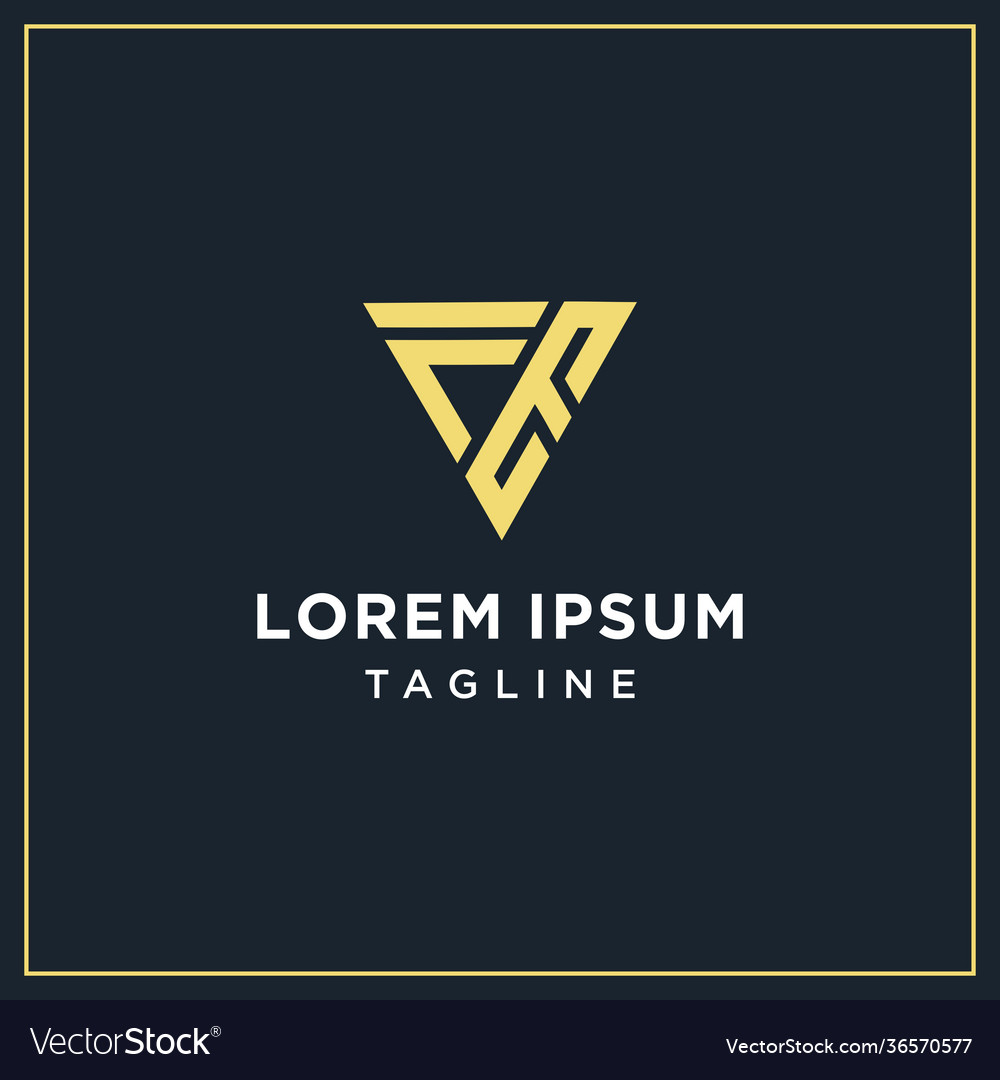 Fe triangle logo Royalty Free Vector Image - VectorStock