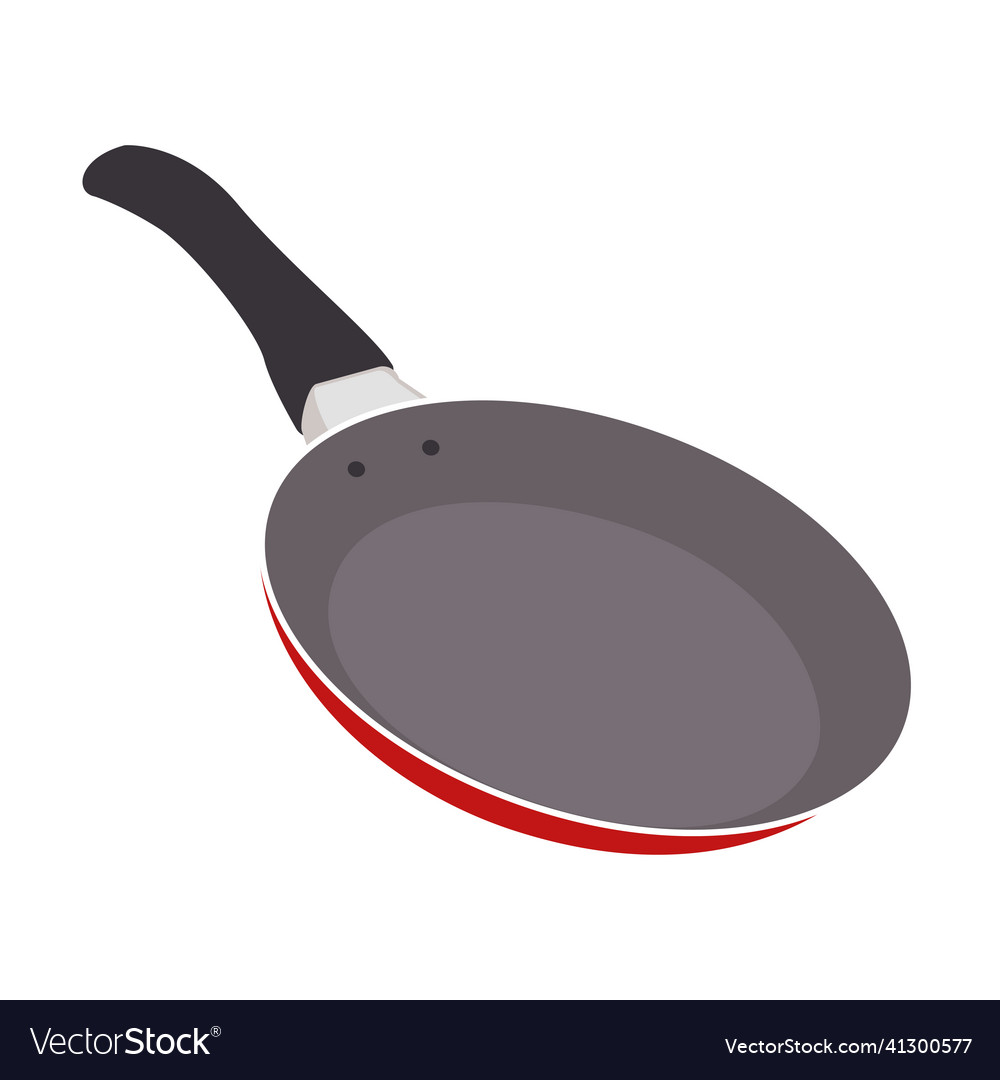 Frying Pan Colorful Royalty Free Vector Image Vectorstock