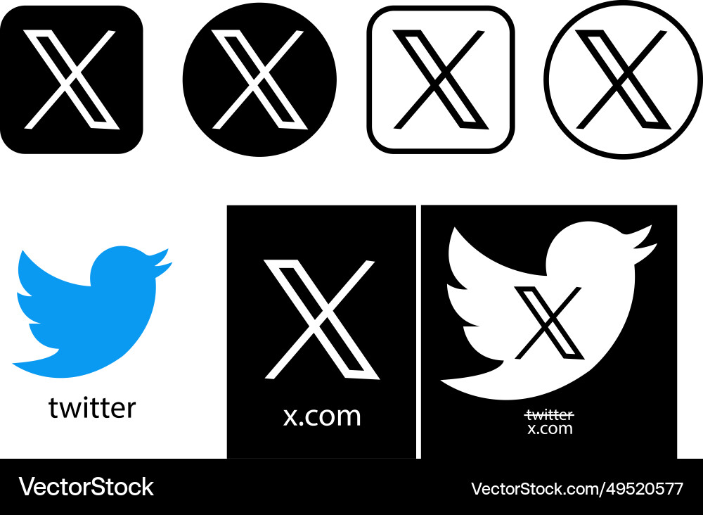 New twitter vs xcom novation elon mask popular Vector Image