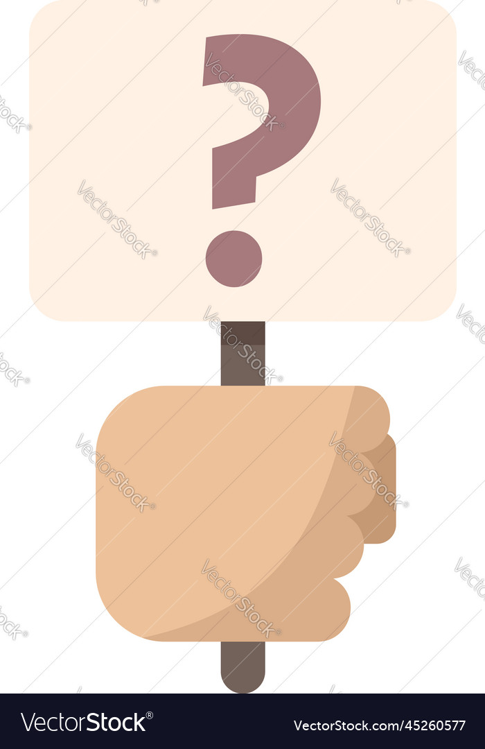 Question request icon flat file screen Royalty Free Vector