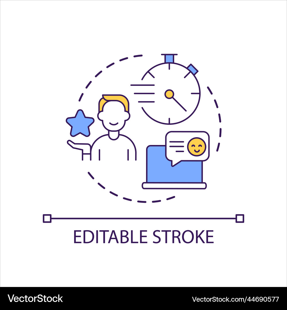 Quick reaction concept icon Royalty Free Vector Image