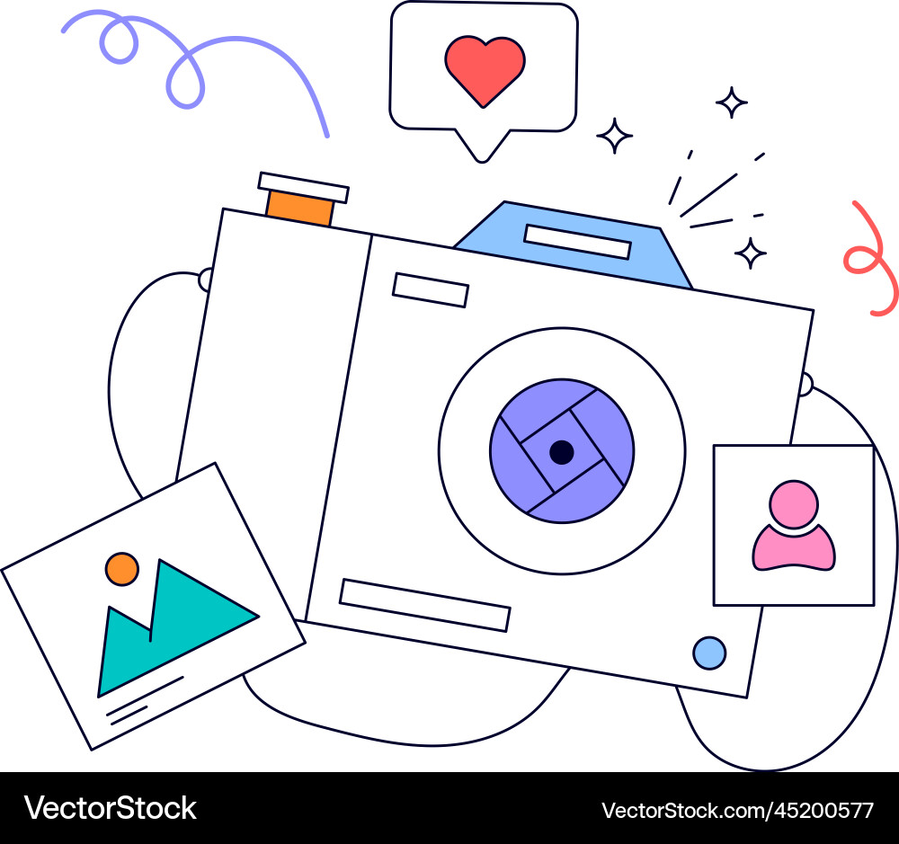 Ready to use animated design of media content Vector Image