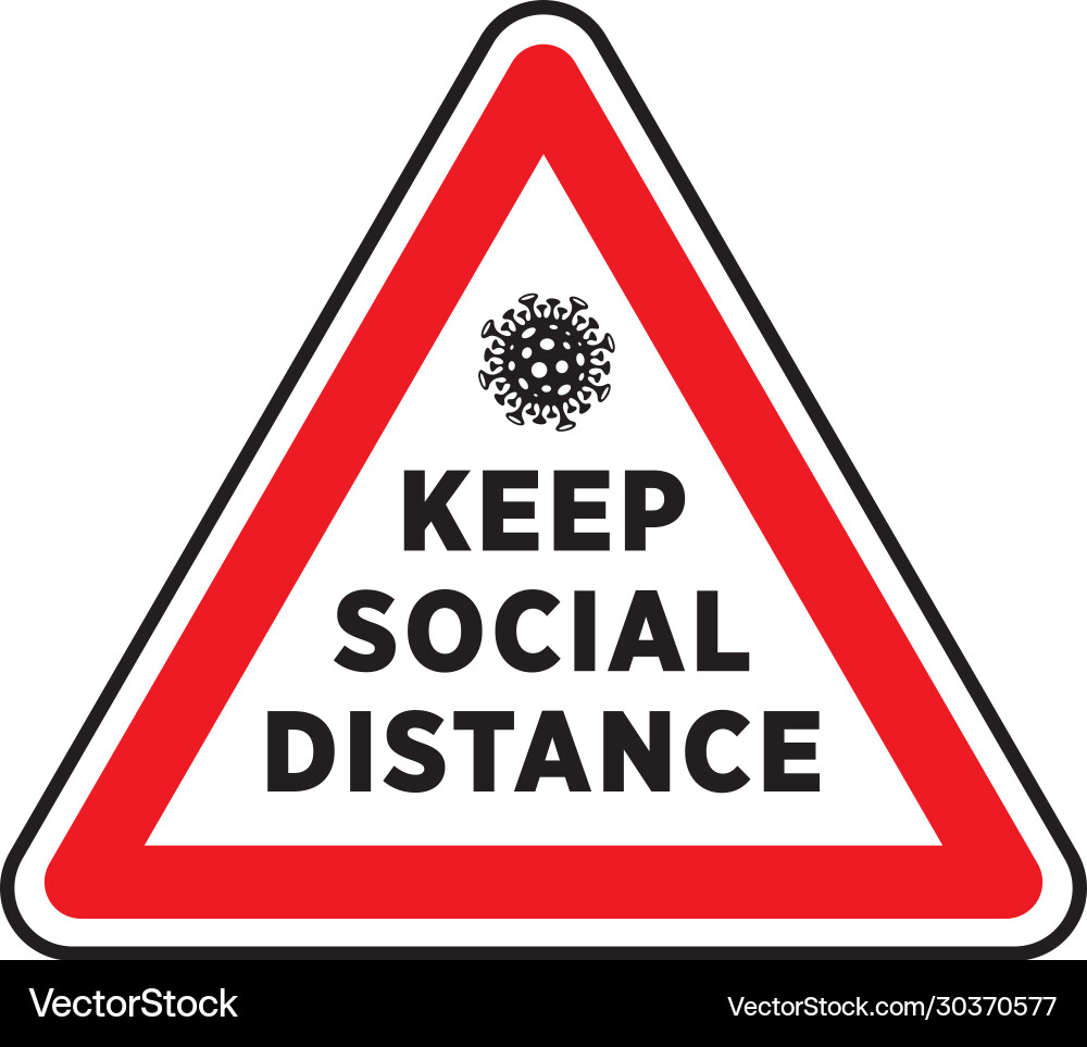 Social distancing signage or floor sticker Vector Image