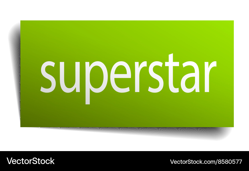 Superstar square paper sign isolated on white Vector Image