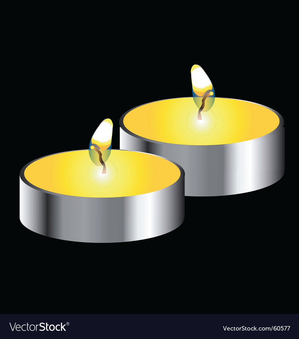 Tea lights Royalty Free Vector Image - VectorStock