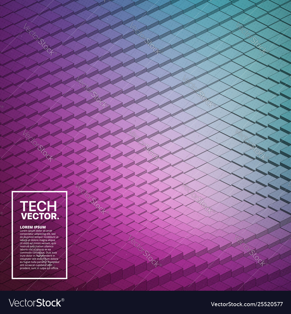 Technology 3d waveform abstract background Vector Image