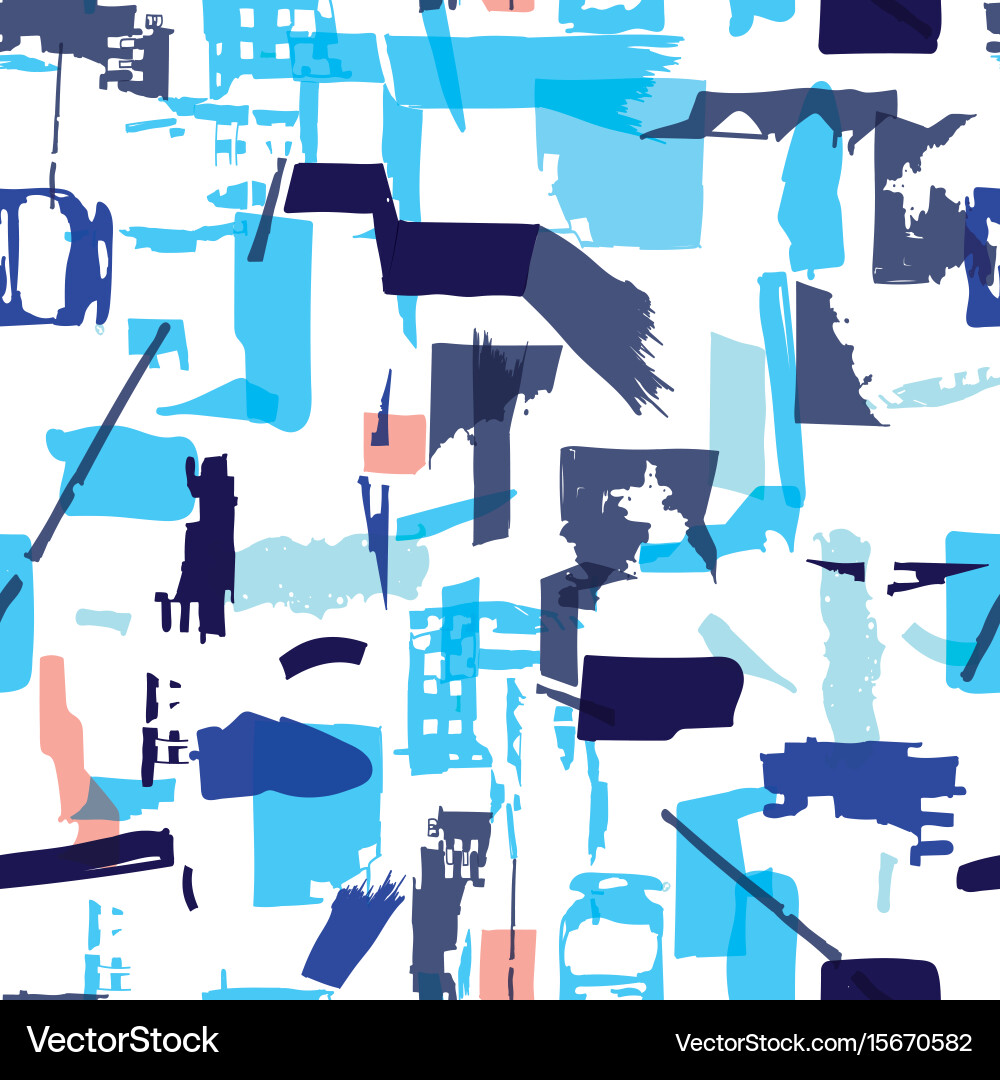 Artisan seamless pattern with abstract shapes Vector Image