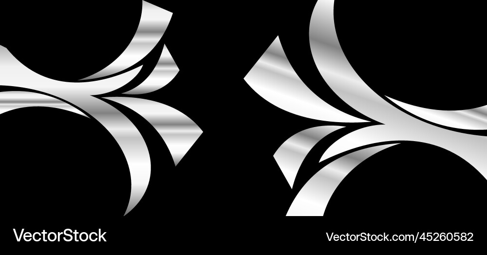 Chrome silver stripes background design 314 Vector Image