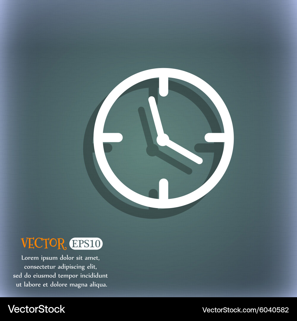 Clock time sign icon mechanical watch symbol Vector Image