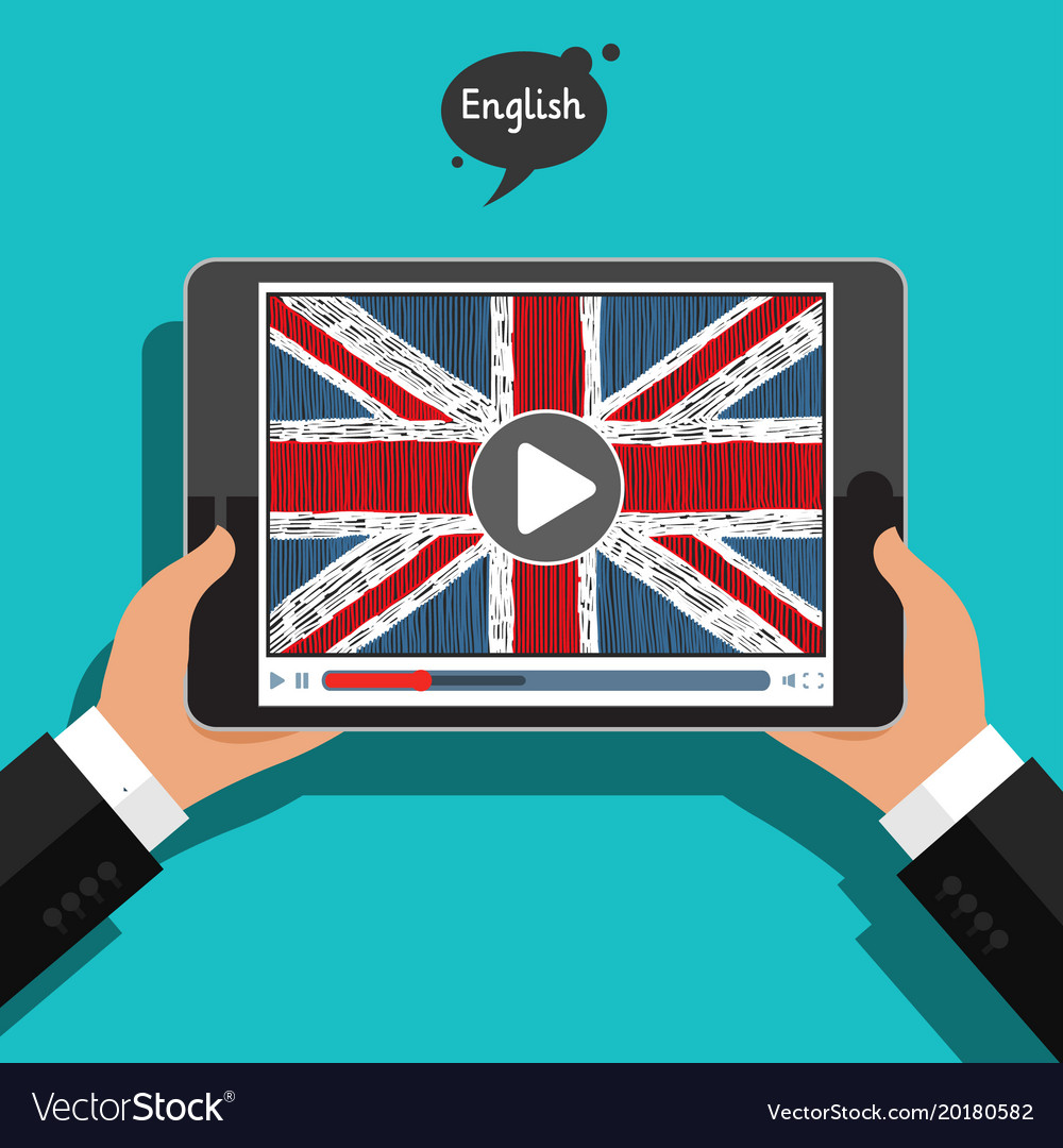 Concept of learning languages study english Vector Image