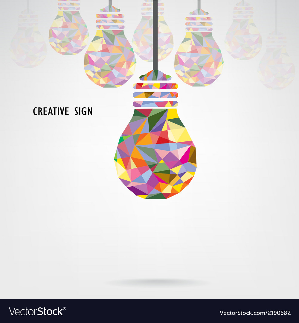 Creative light bulb background Royalty Free Vector Image